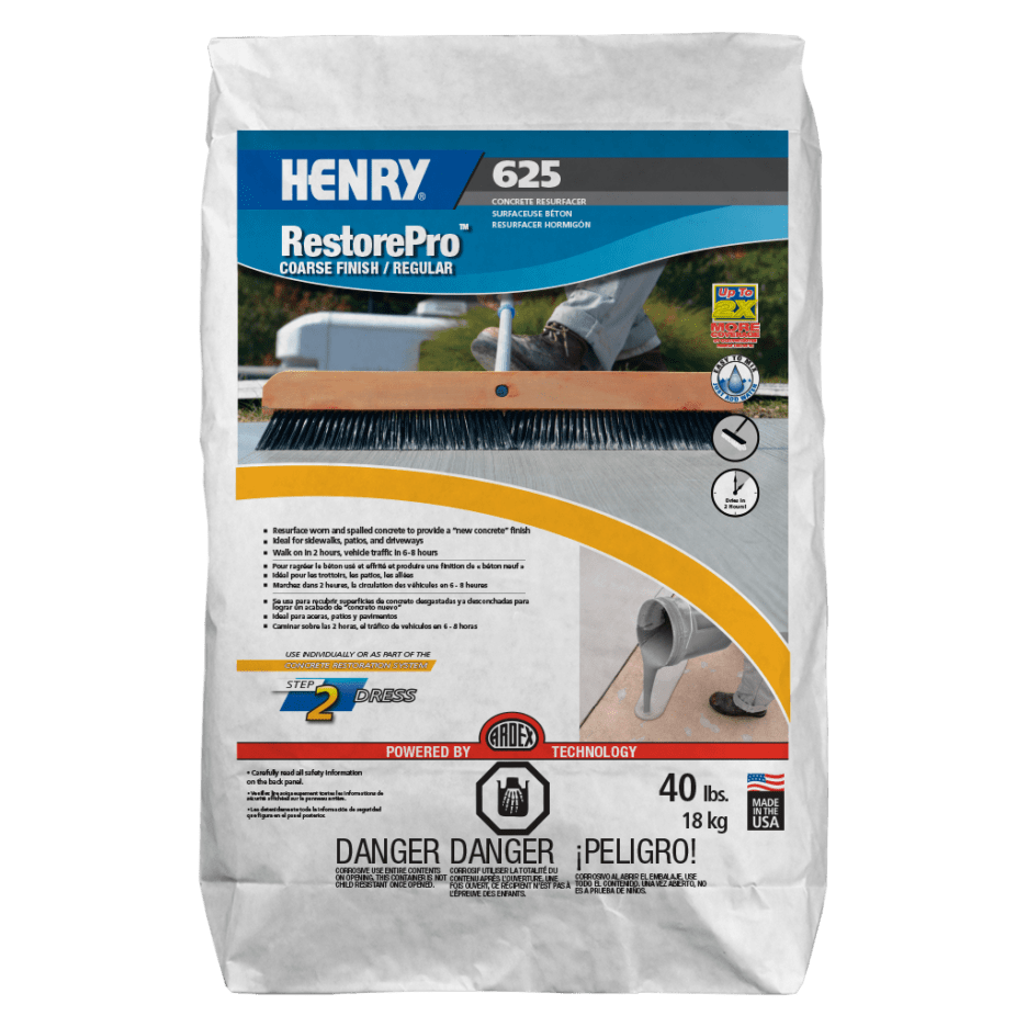 HENRY 625 RestorePro is an easy-to-use concrete resurfacer